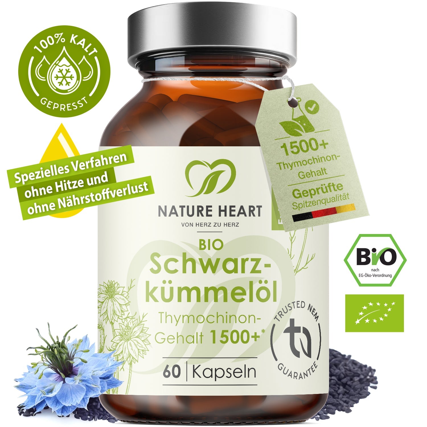 Schwarzkümmelöl | Perfekt für die Pollenzeit – Nature Heart