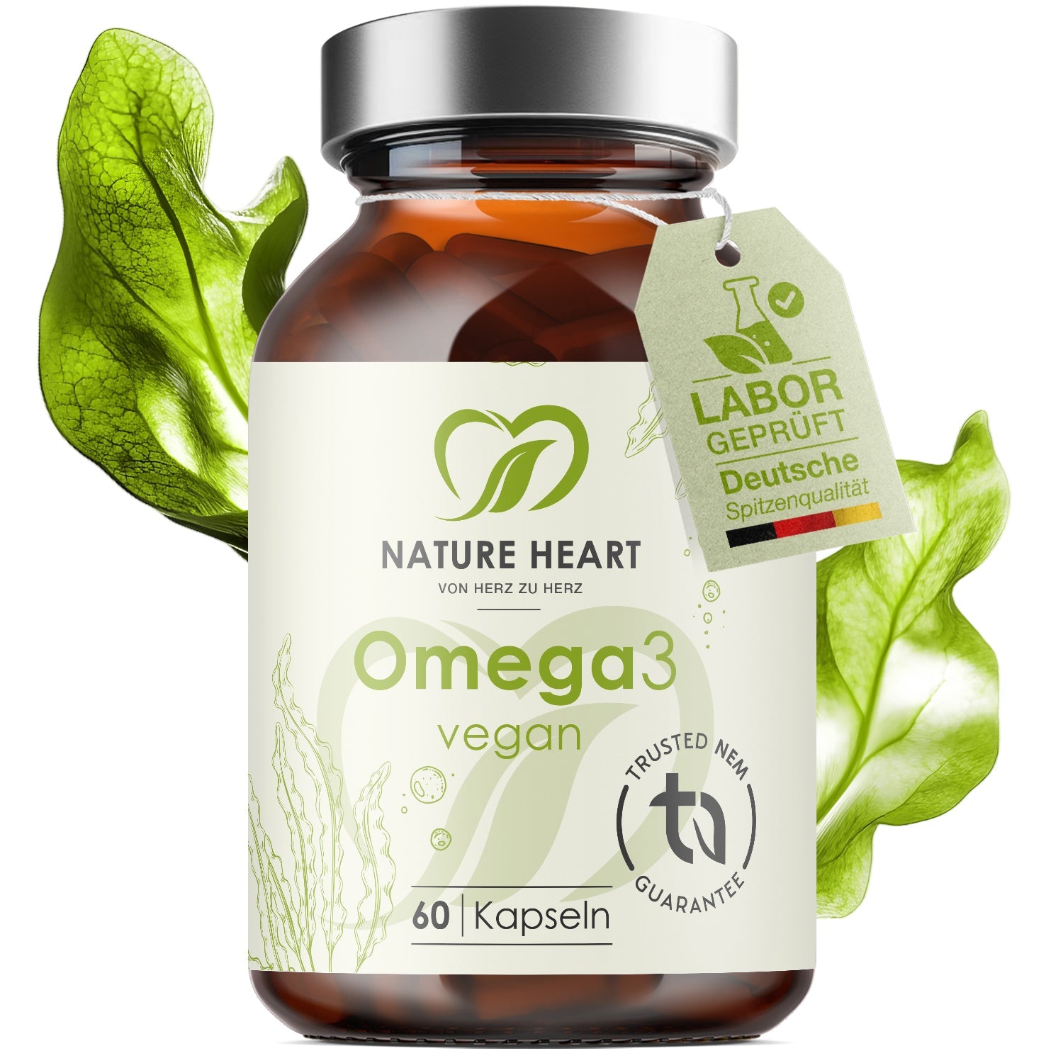 Omega 3 vegan | Essentielle natürliche Fettsäure – Nature Heart